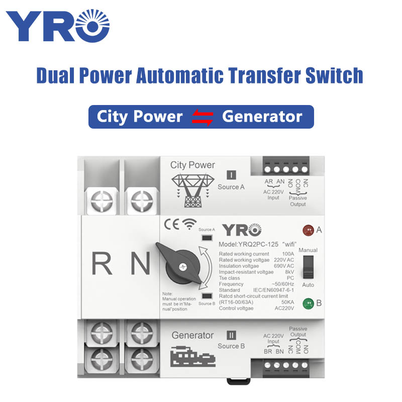 Smart WiFi Manual Transfer Switch MTS 2P Manufacturer | YRO